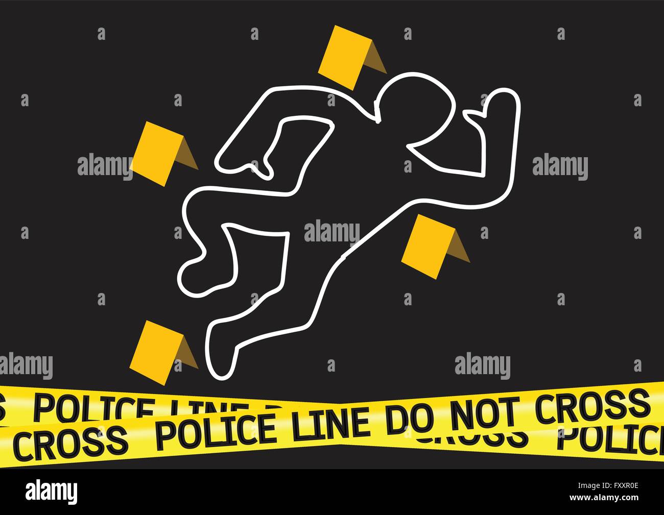 Crime scene danger tapes illustration Stock Vector Image & Art - Alamy