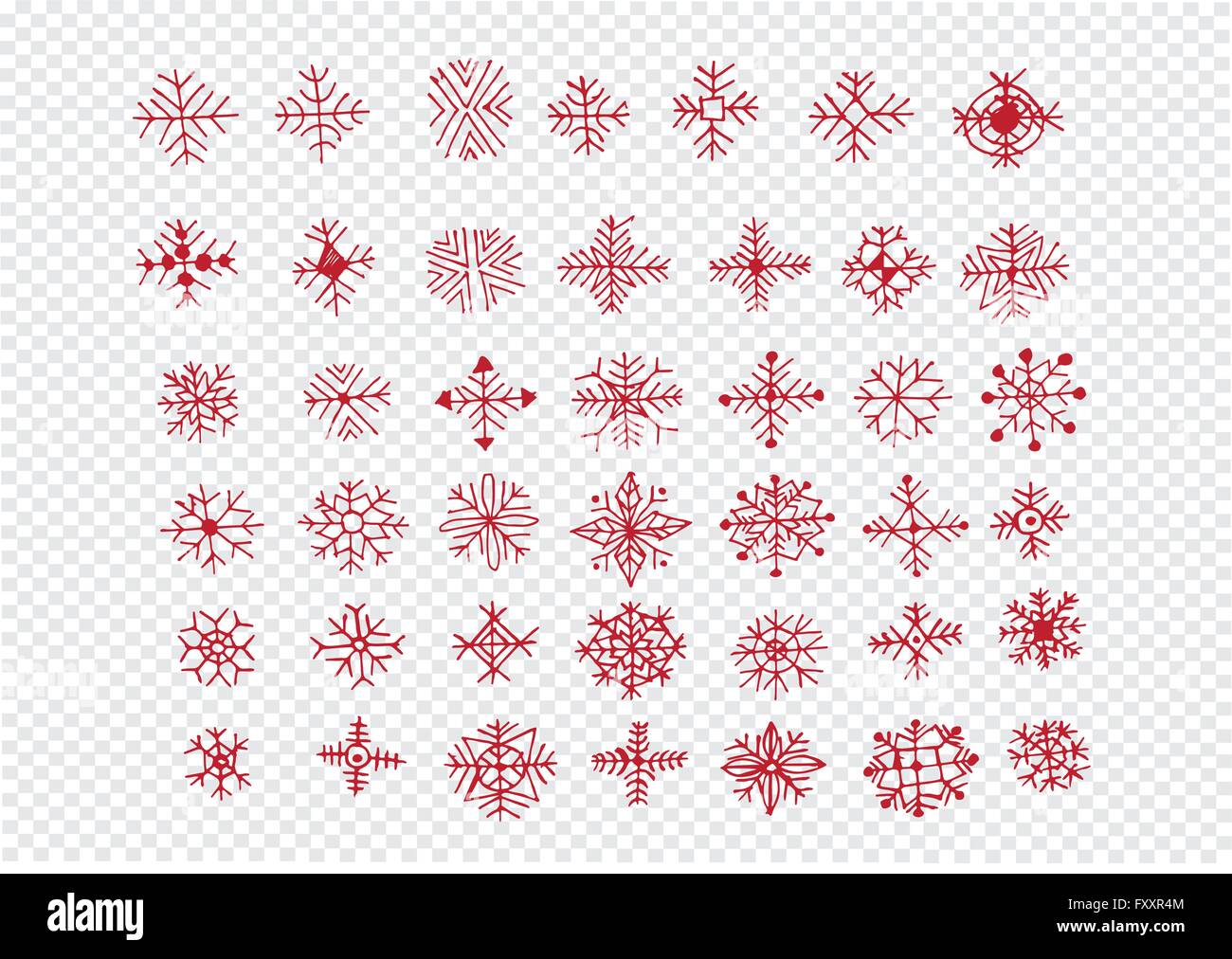 Snowflakes icon collection Stock Vector Image & Art - Alamy