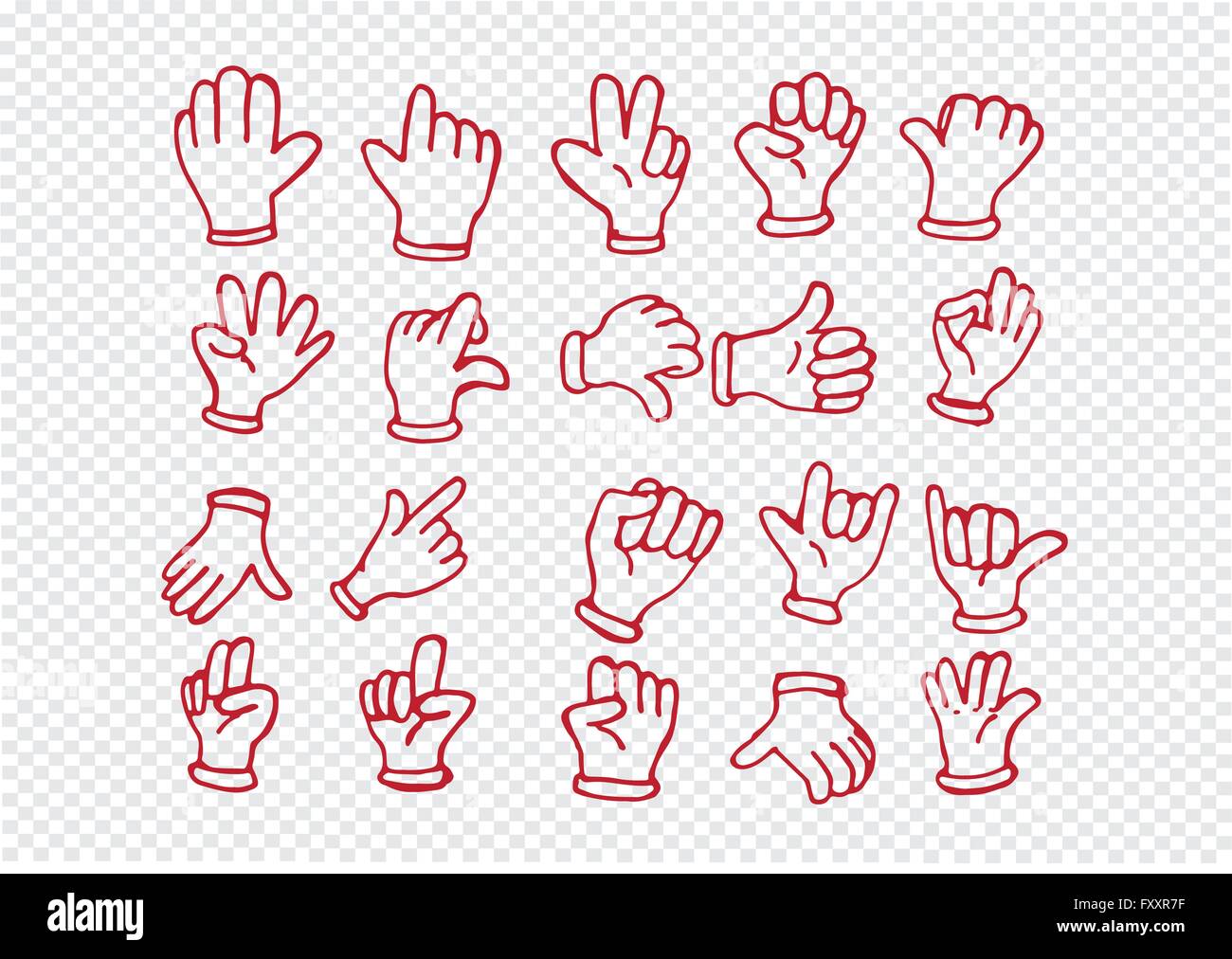 Cartoon hand gloved , illustration of various hands Stock Vector Image ...