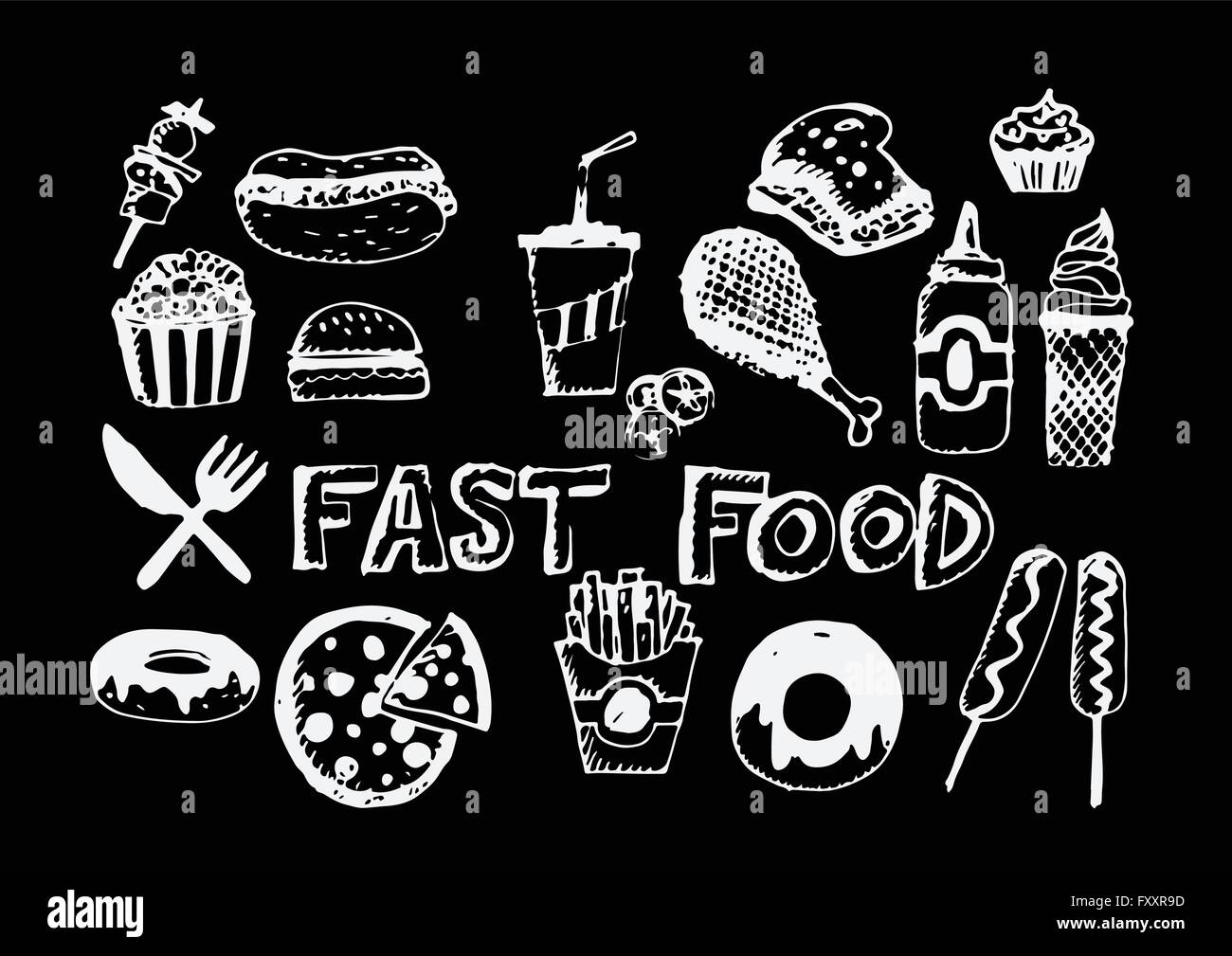 fast food icons vector symbols Stock Vector Image & Art - Alamy