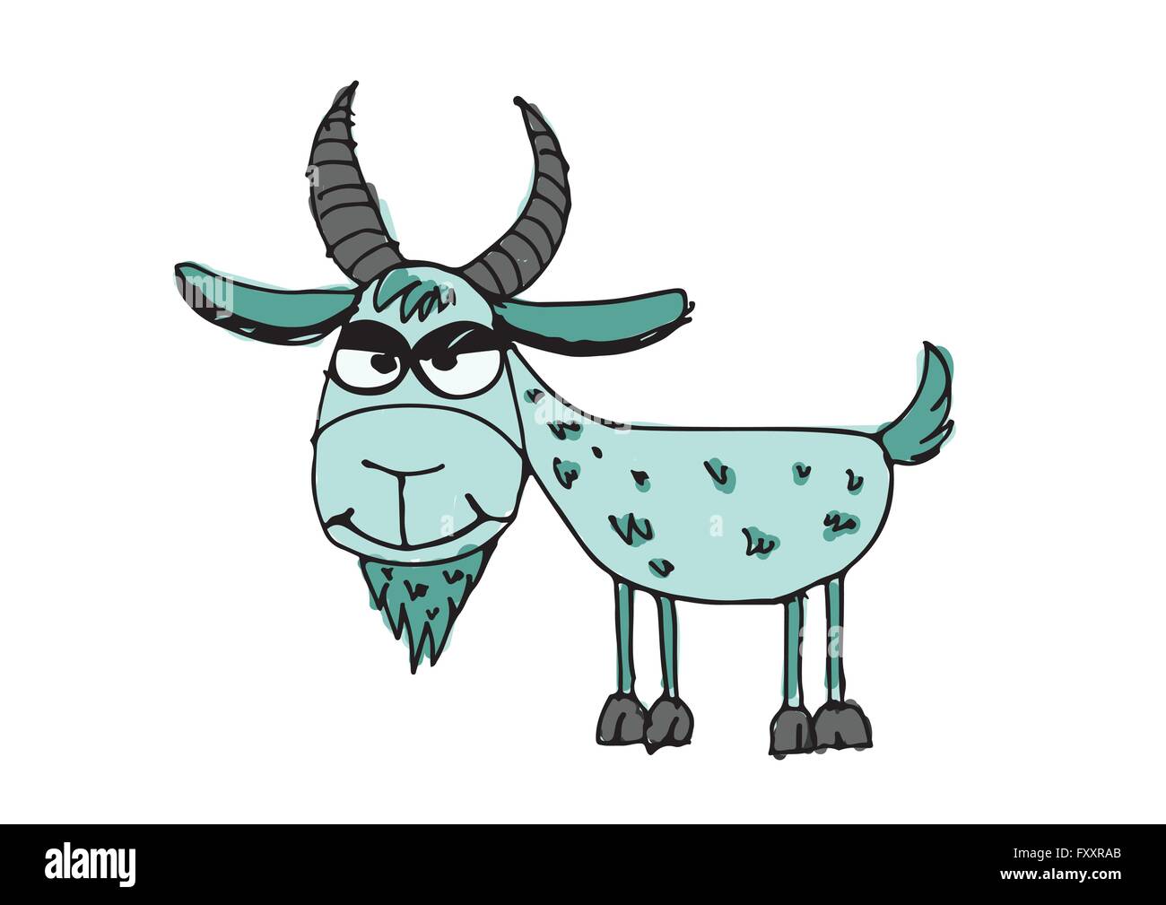 goat cartoon illustration Stock Vector Image & Art - Alamy