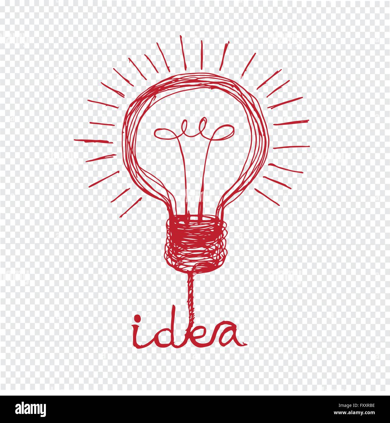 Light bulb icon Doodle hand drawn Illustration Stock Vector Image & Art ...