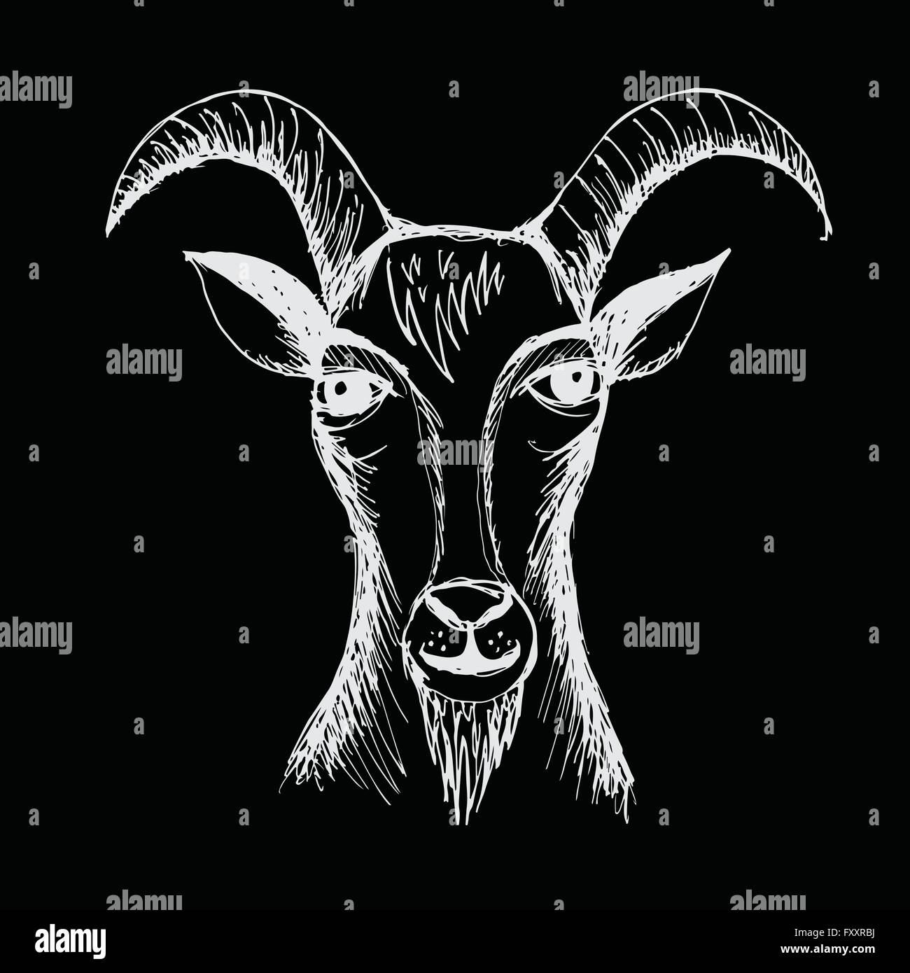 Hand drawn Goat Stock Vector Image & Art - Alamy