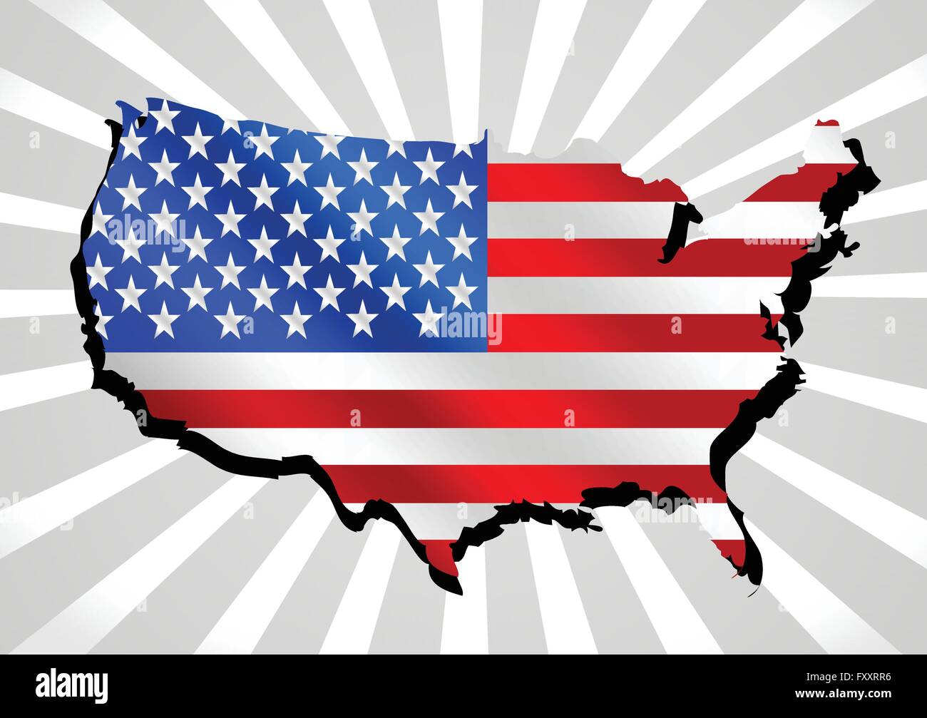 USA map and flag Stock Vector Image & Art - Alamy