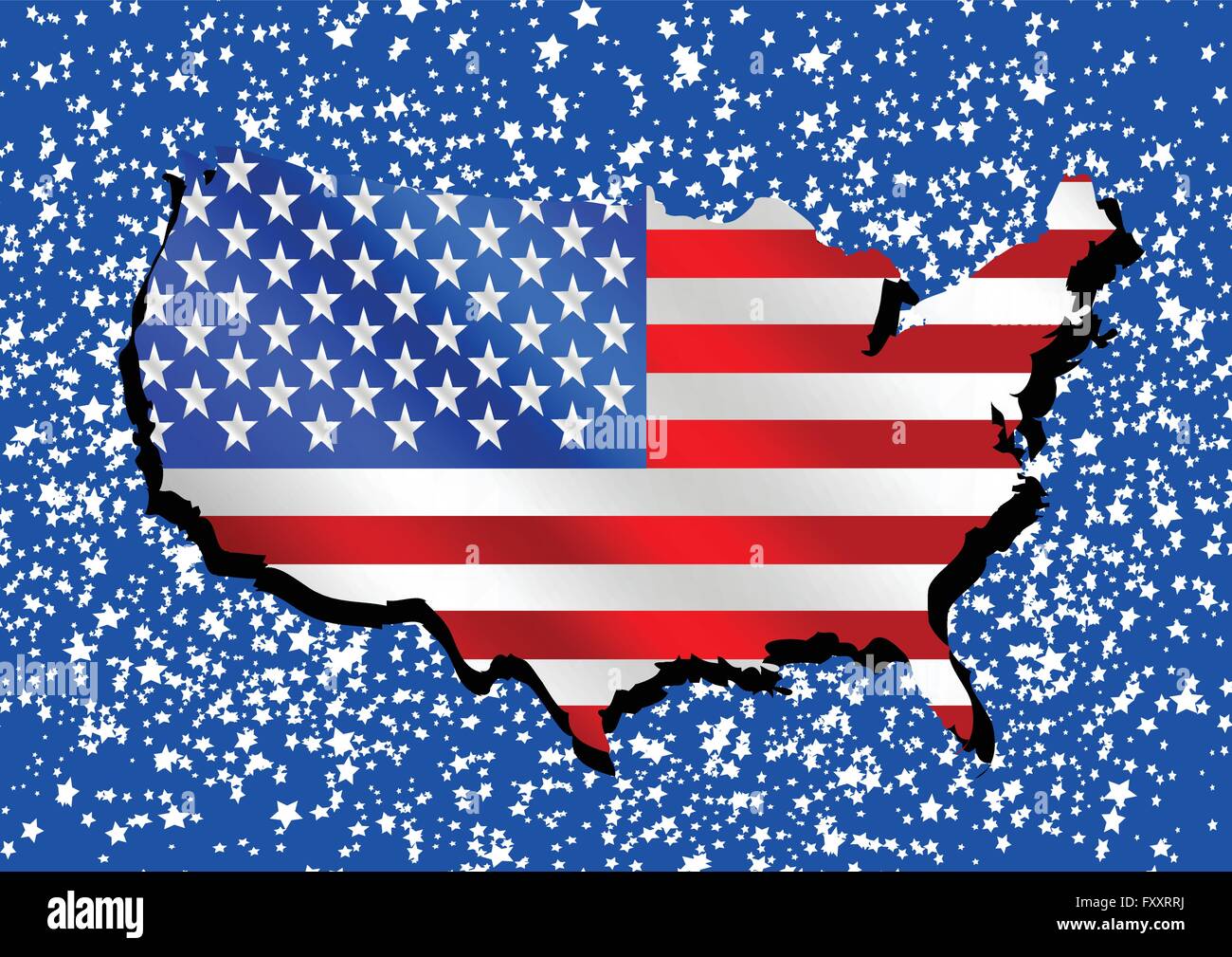 USA map and flag Stock Vector Image & Art - Alamy