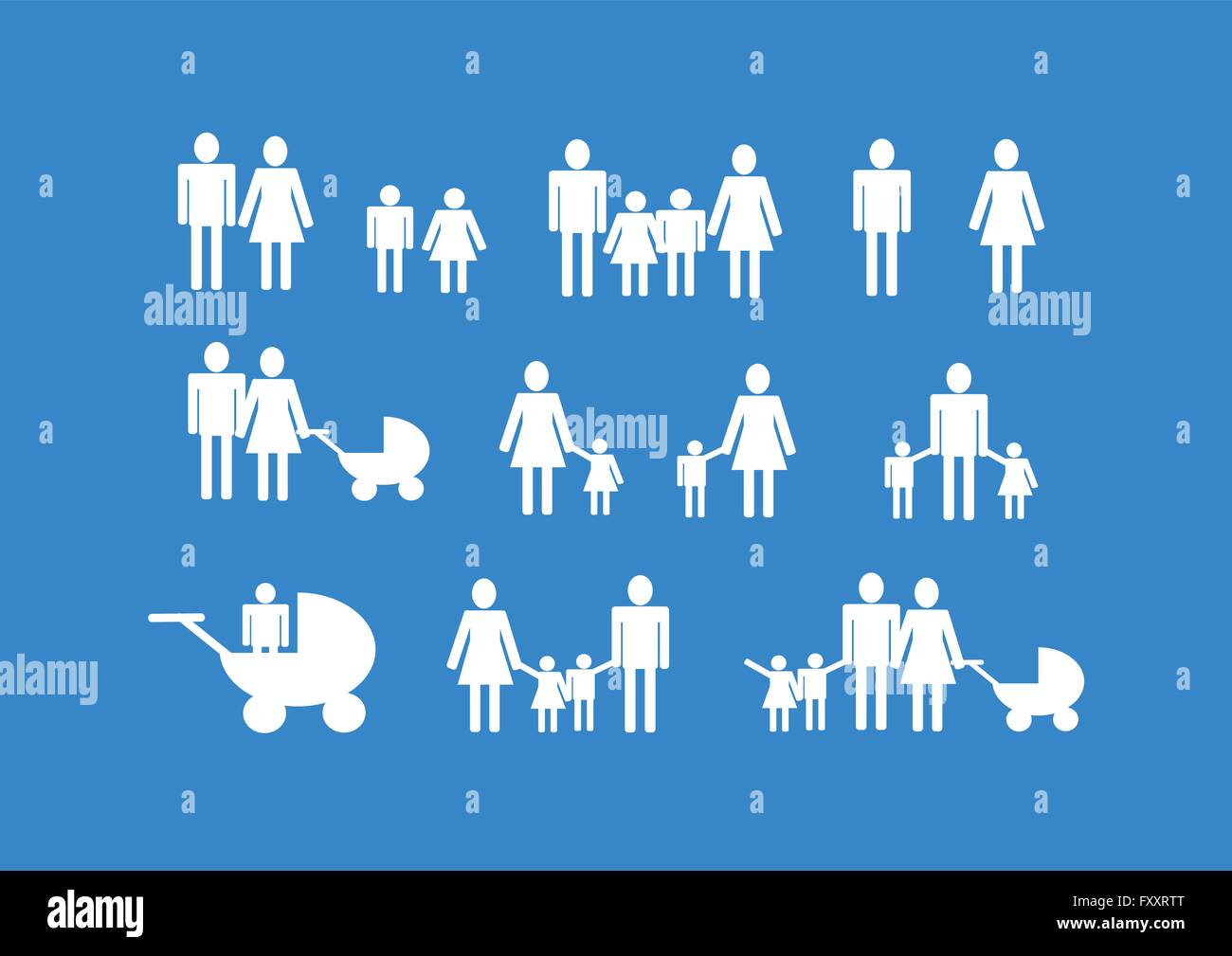 Boy girl pictograms hi-res stock photography and images - Alamy
