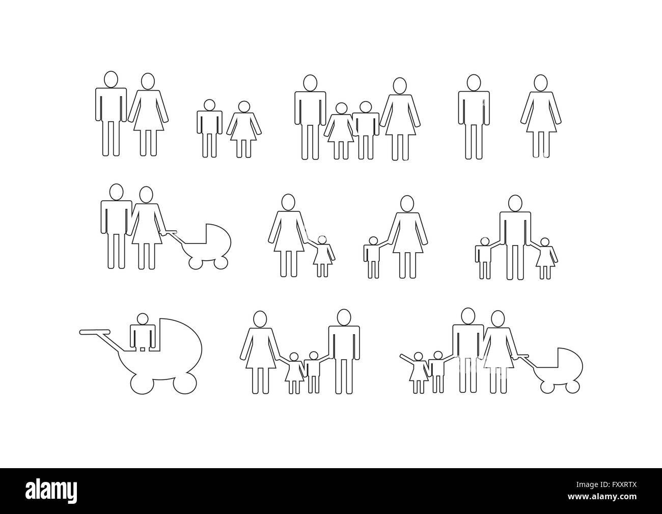 People Family icon Pictogram People Stock Vector Image & Art - Alamy