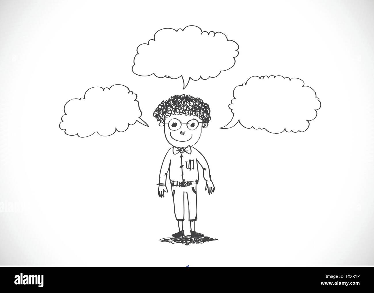 Businessman thinking great idea vector hi-res stock photography and ...