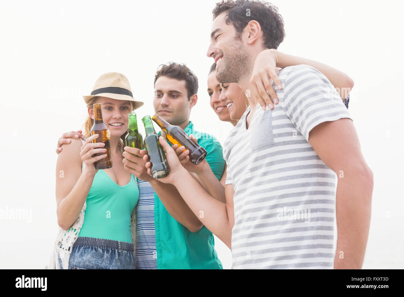 Beautiful group friends toasting hi-res stock photography and images ...
