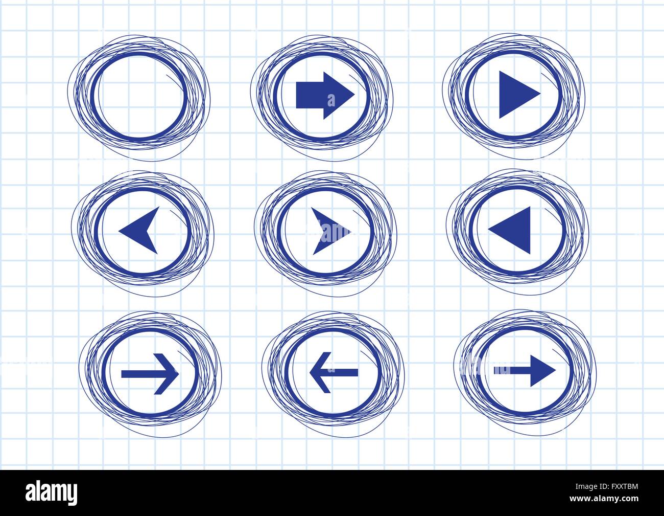 Hand drawn sketch arrow collection for your design Stock Vector Image ...