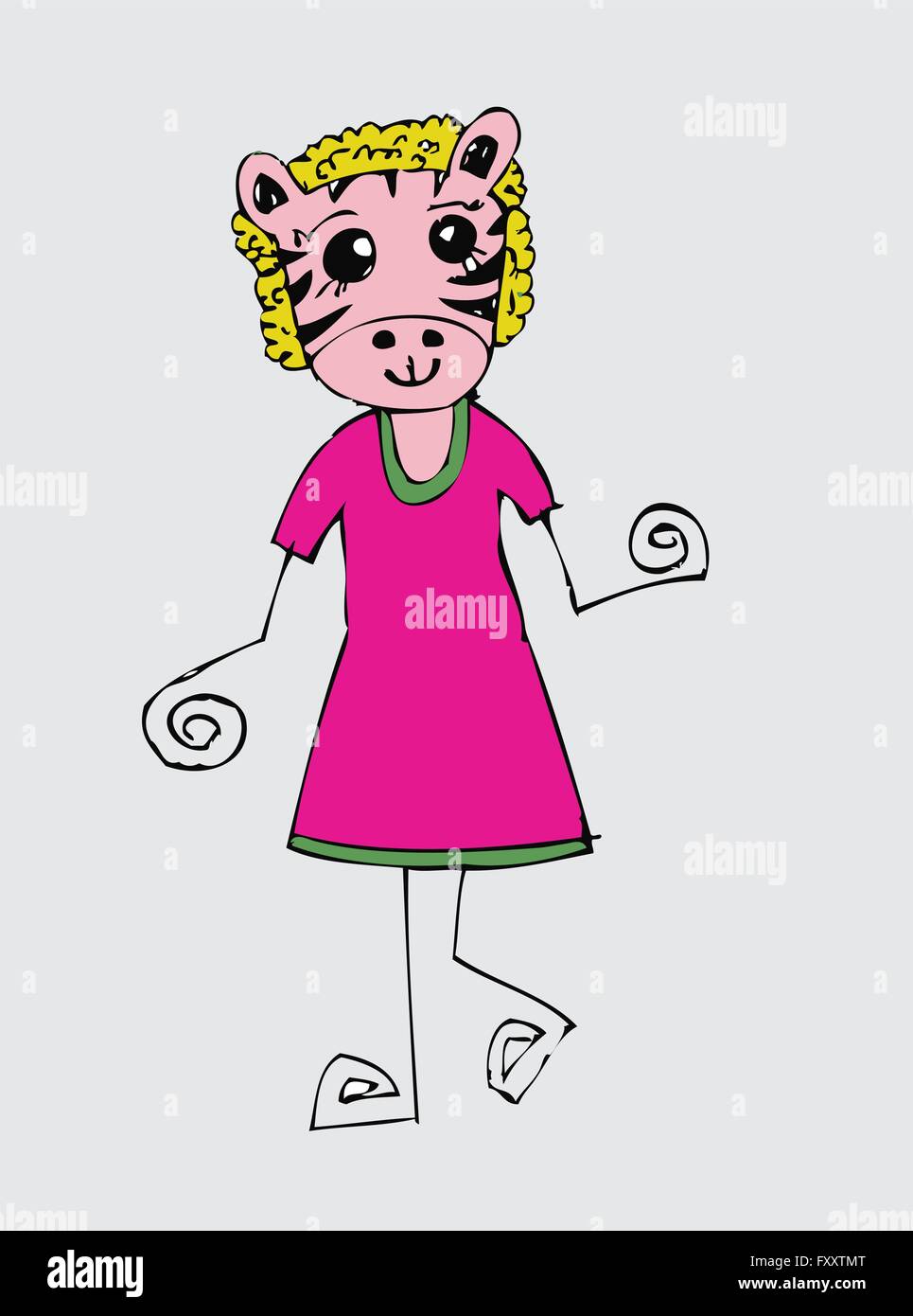 cartoon animals collection in Jaidee Family Style Stock Vector Image ...