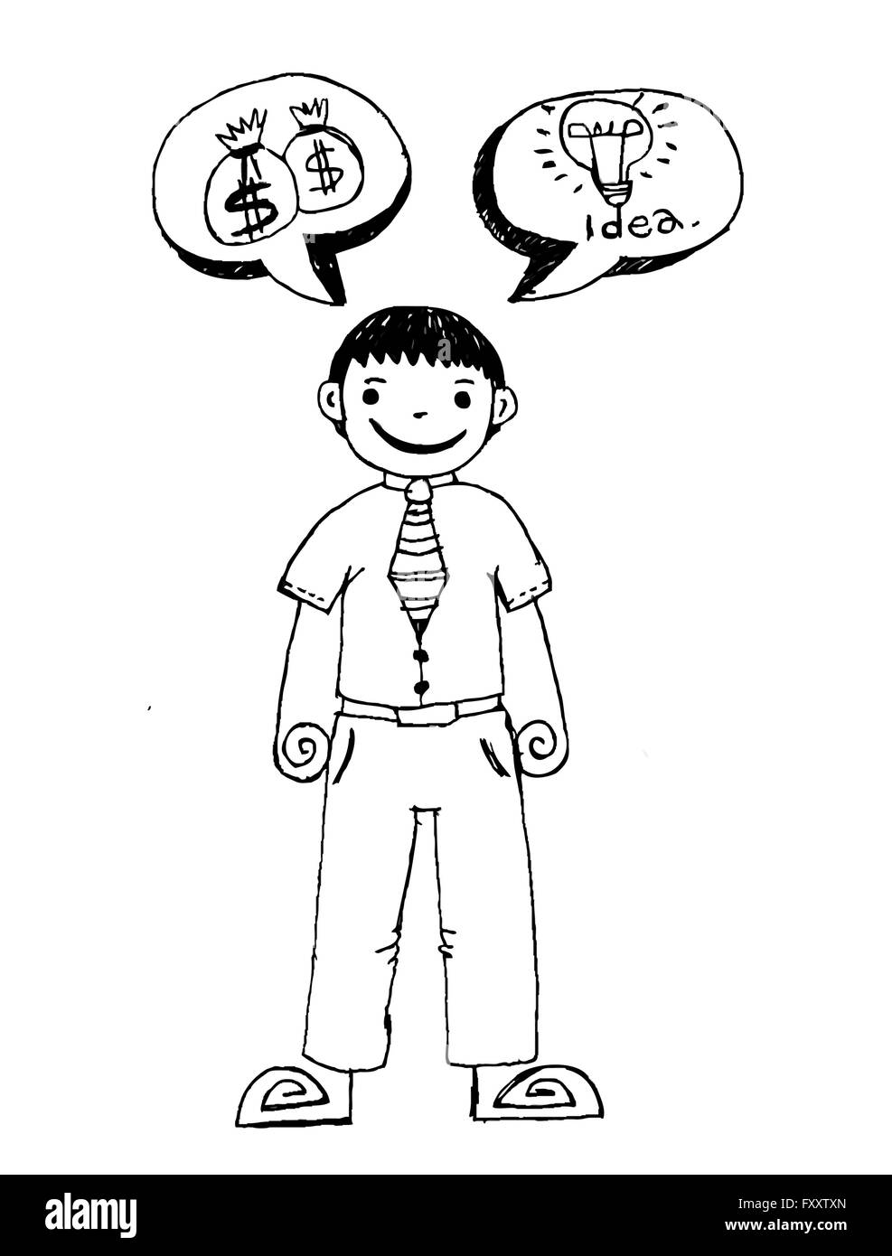 Happy business project manager Black and White Stock Photos & Images ...