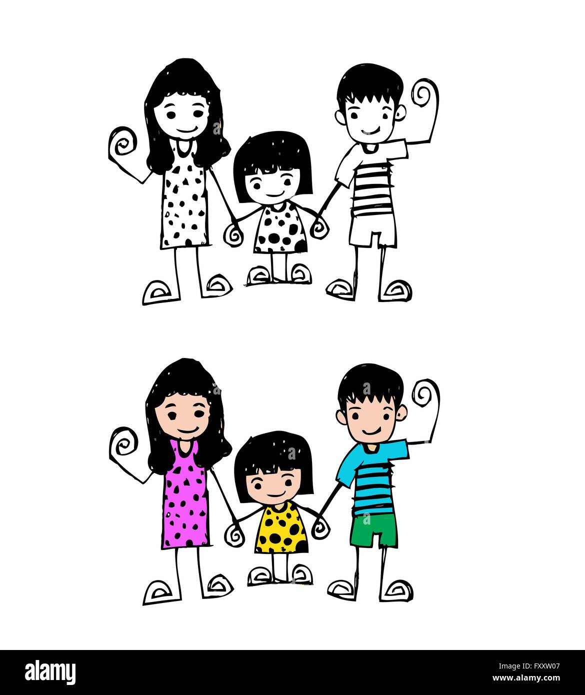 Happy teen girl positive Stock Vector Images - Alamy