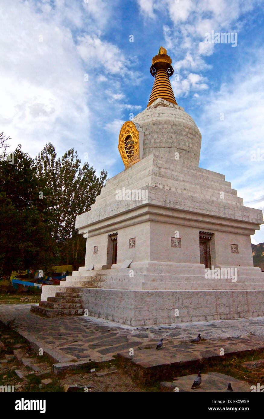 This unique ancient symbol of Buddhism in the Buddhist monastery Stock ...