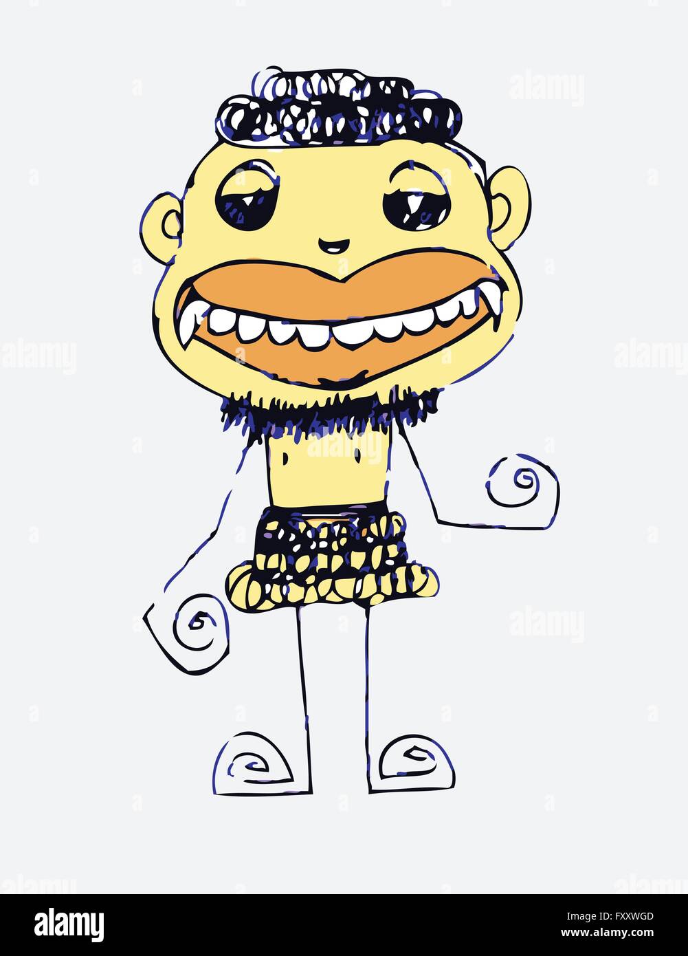 Cartoon cute monsters in Jaidee Family Style Stock Vector Image & Art ...