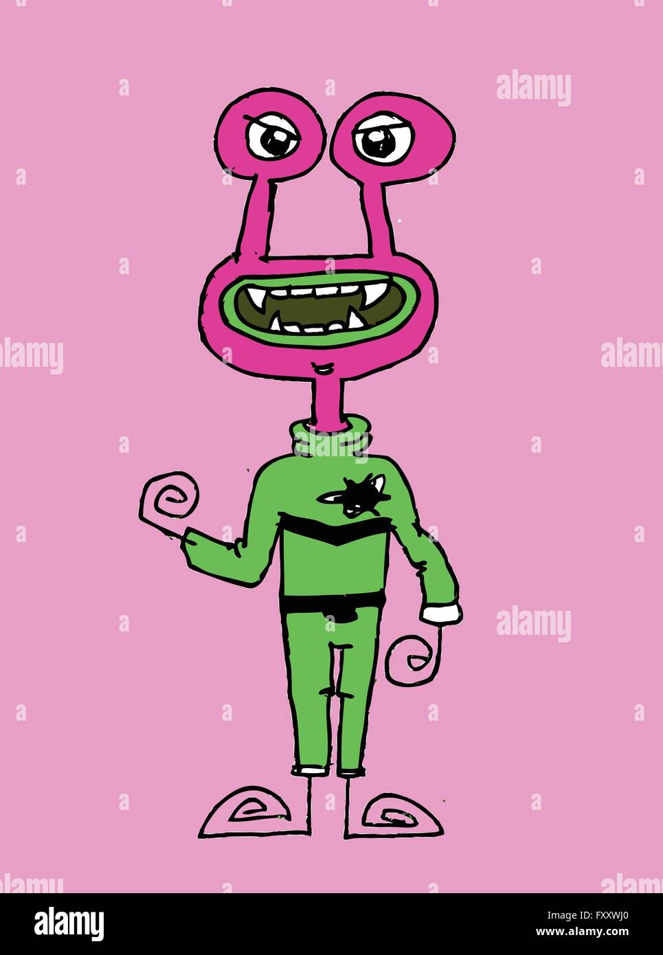 Cartoon cute monsters in Jaidee Family Style Stock Vector Image & Art ...