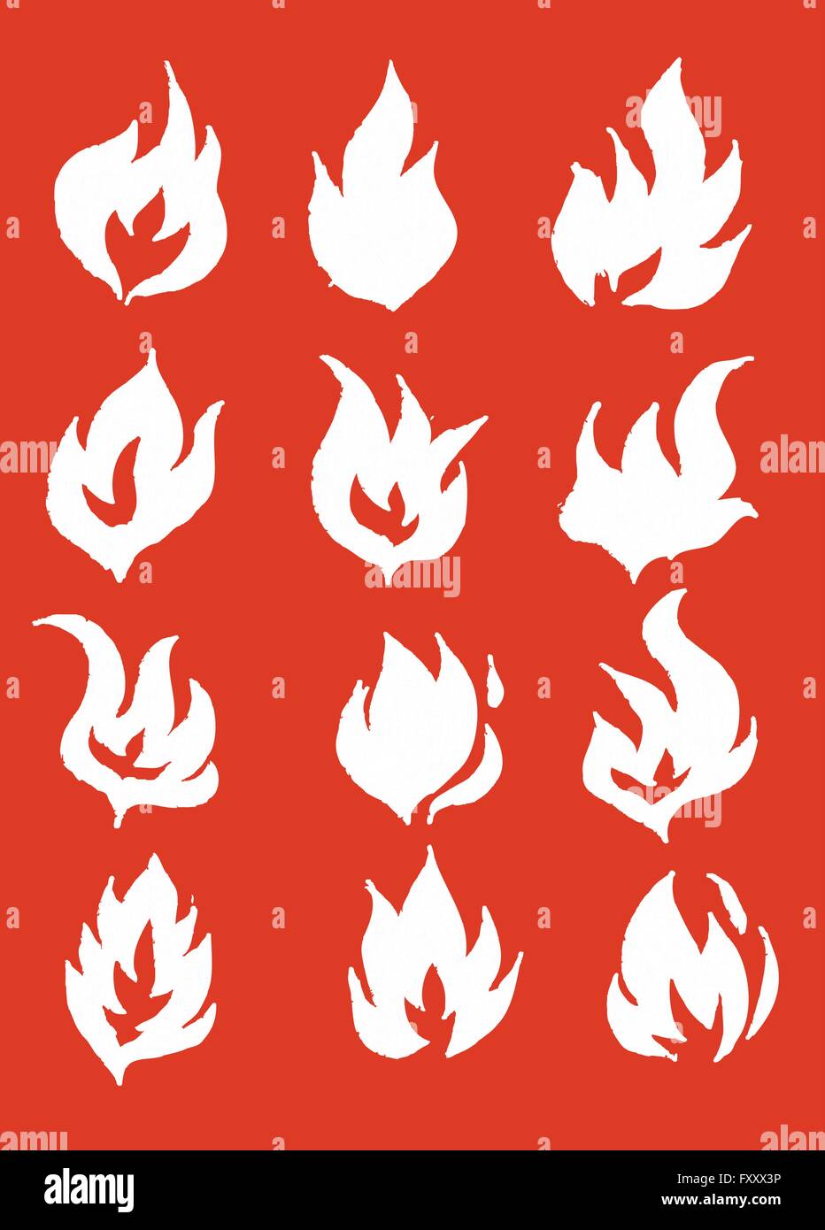 Fire flames, set icons Stock Vector Image & Art - Alamy