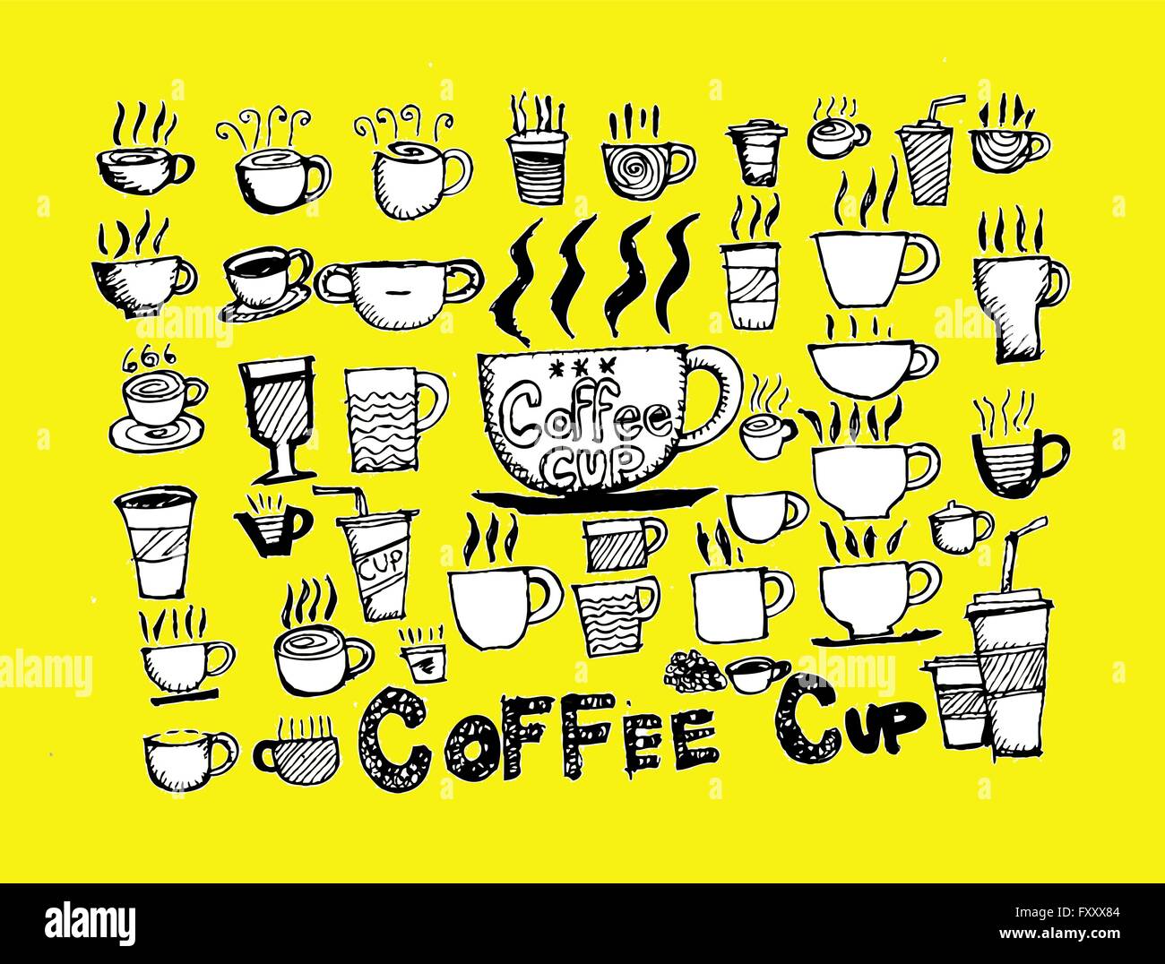 Espresso can and coffee beans Stock Vector Images - Alamy