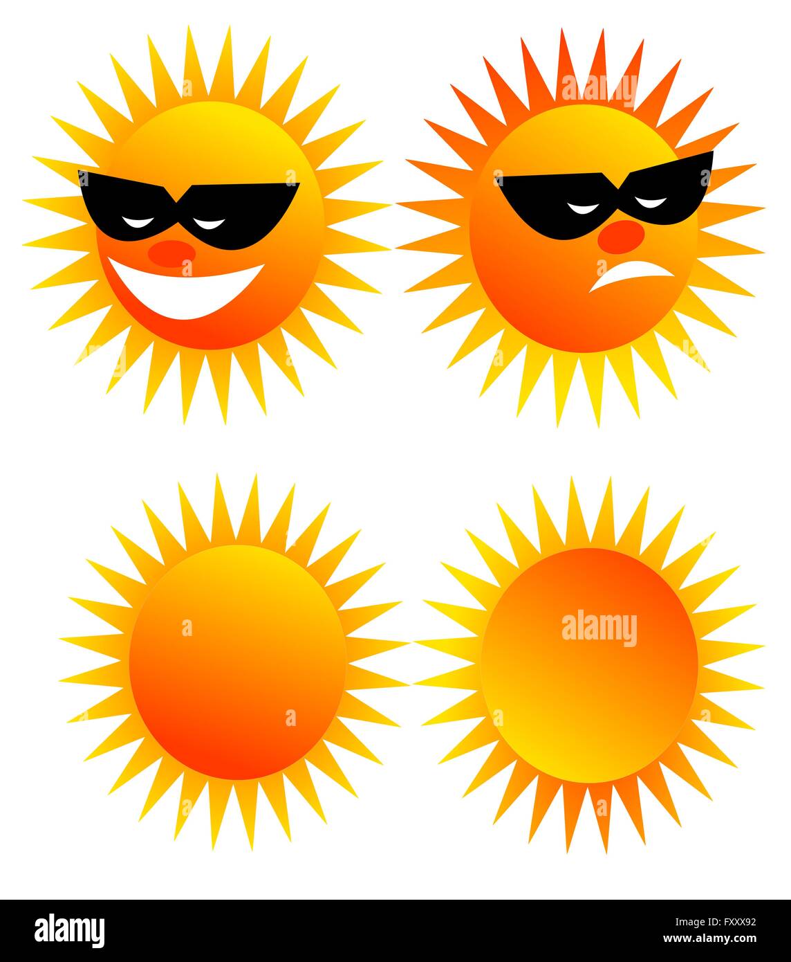 Sun Icon Set Stock Vector Image & Art - Alamy