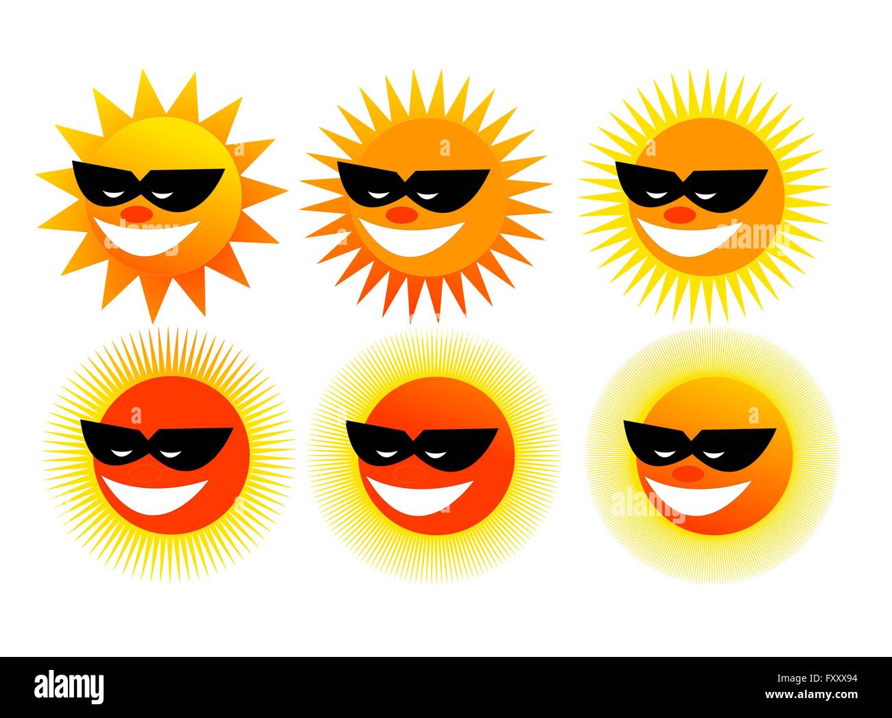 Sun Icon Set Stock Vector Image & Art - Alamy