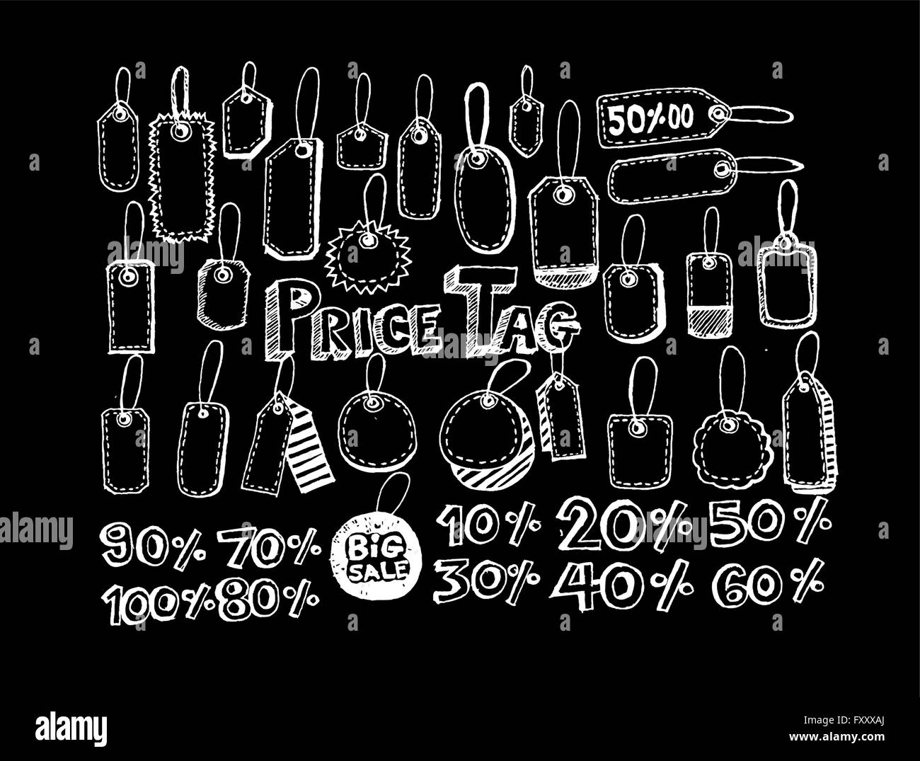 Set red price tags Black and White Stock Photos & Images - Alamy