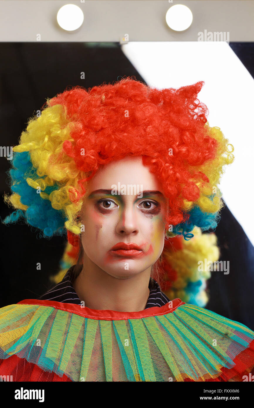 Clown circus face paint female hi-res stock photography and images - Alamy