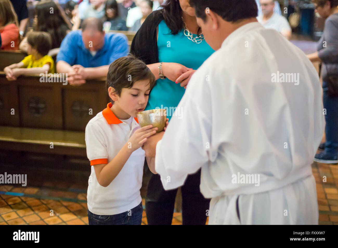 Detroit, Michigan - Communion during Sunday mass at Most Holy Redeemer ...