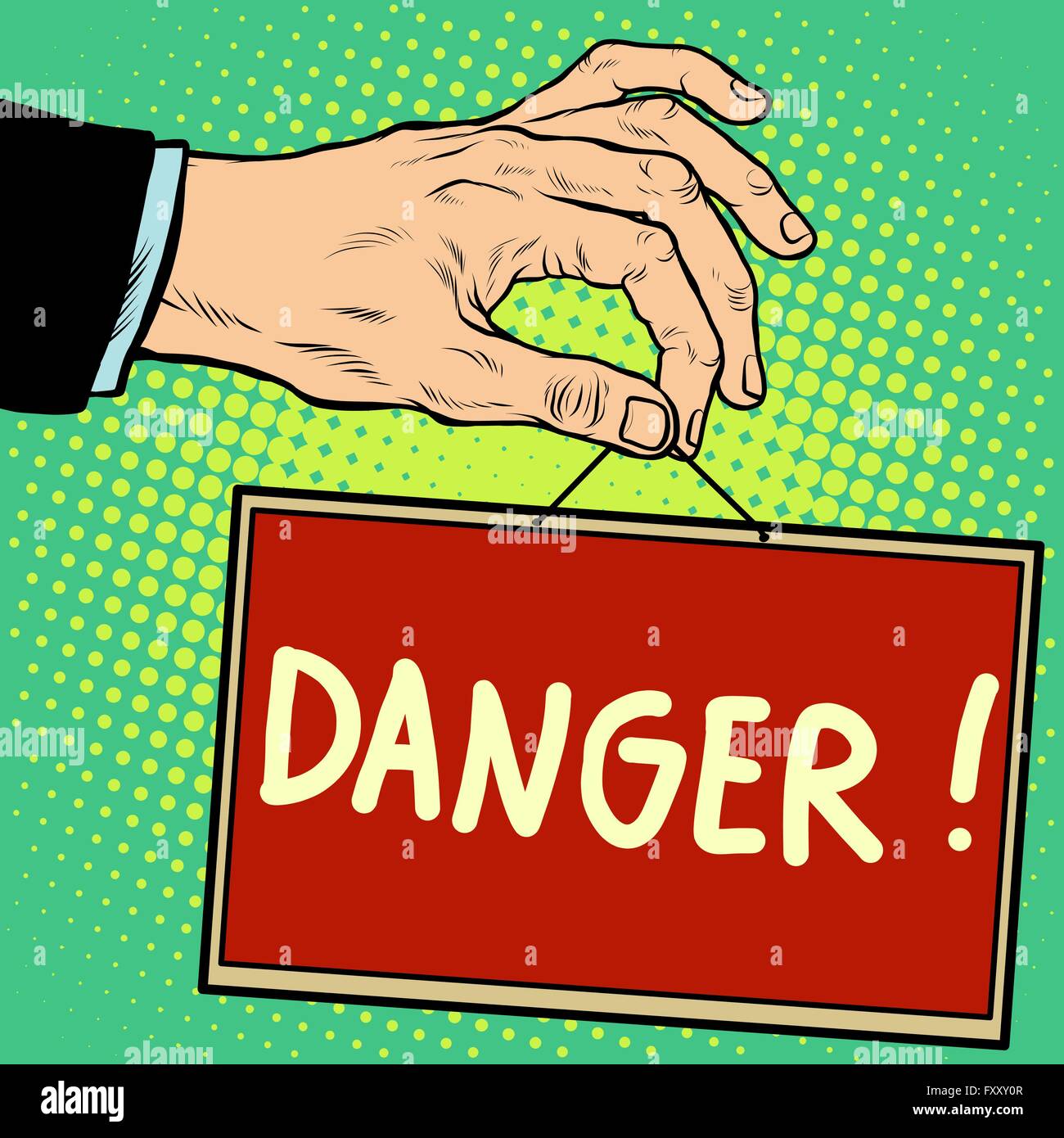 Hand sign danger Stock Vector Image & Art - Alamy