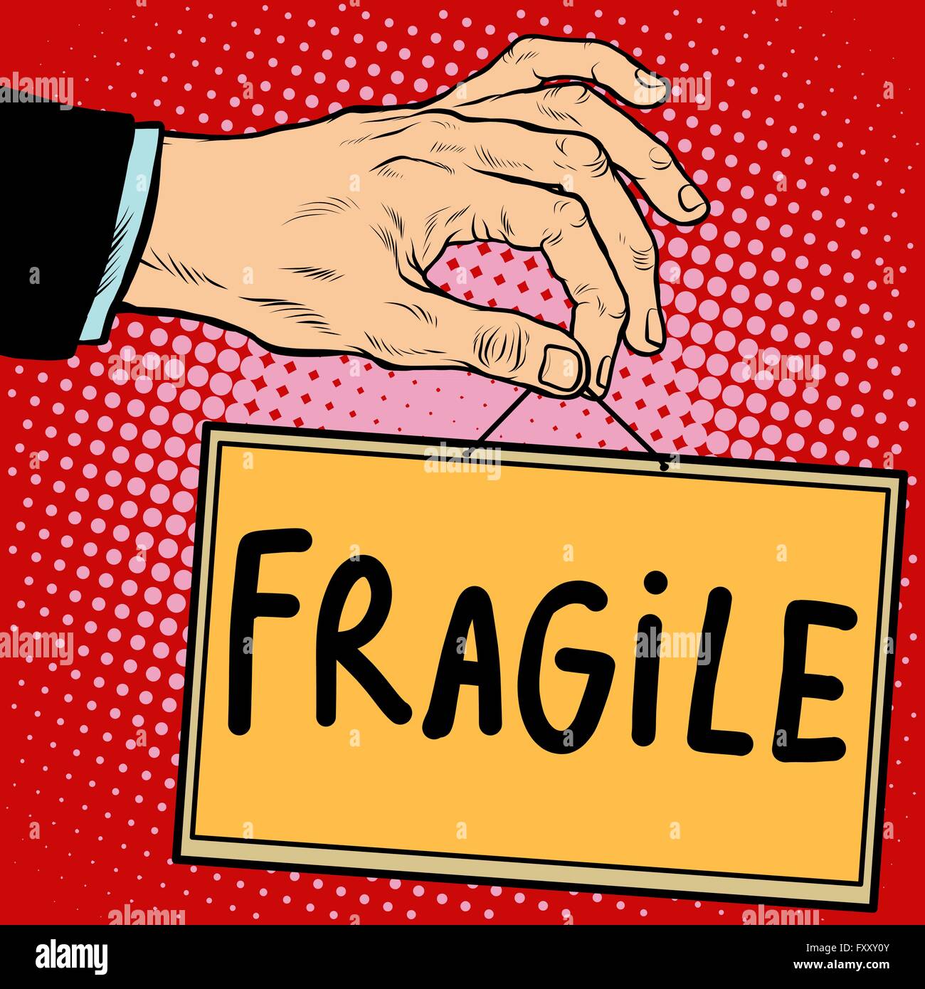 Hand sign fragile Stock Vector Image & Art - Alamy