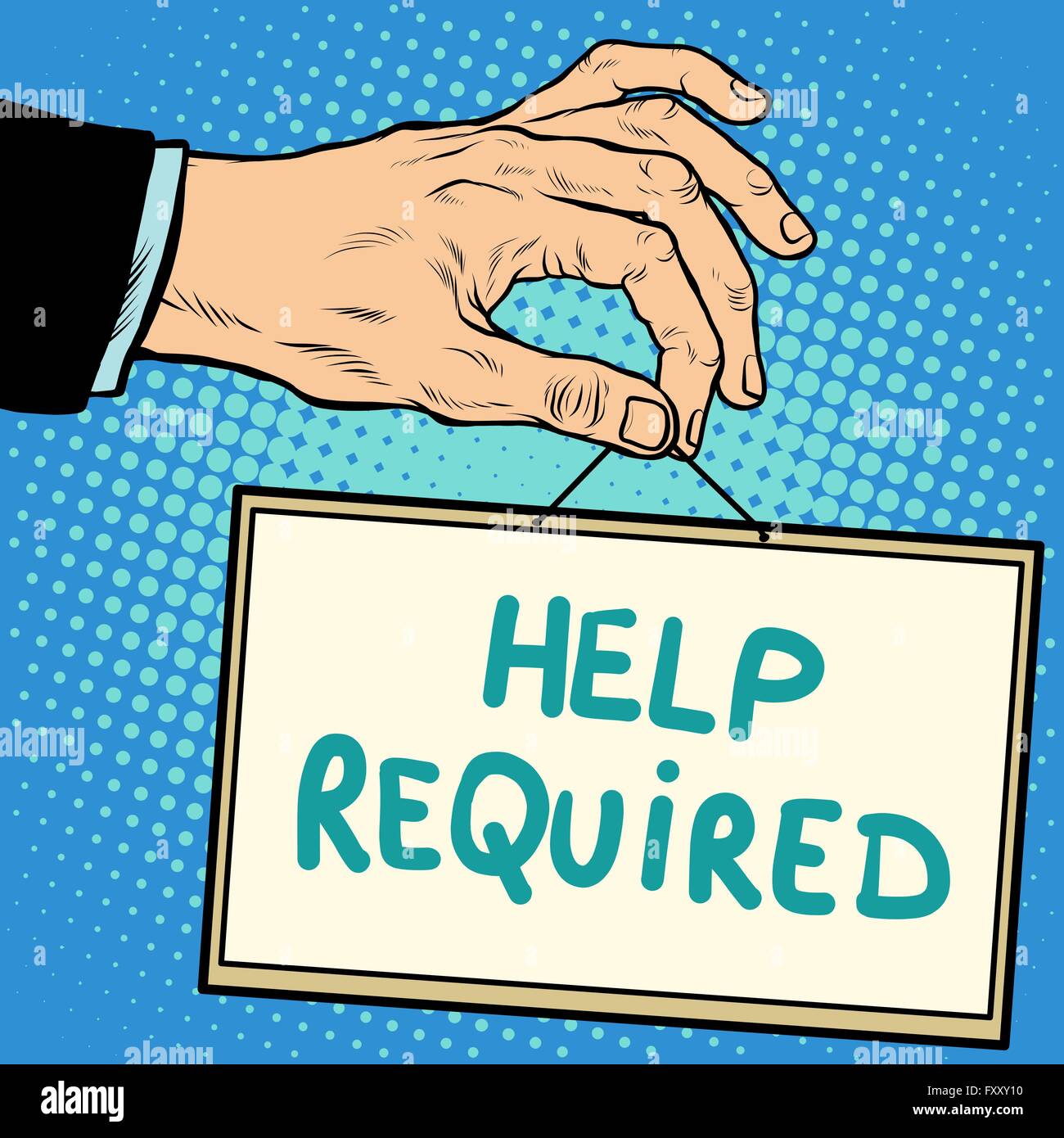 Hand sign help required Stock Vector Image & Art - Alamy