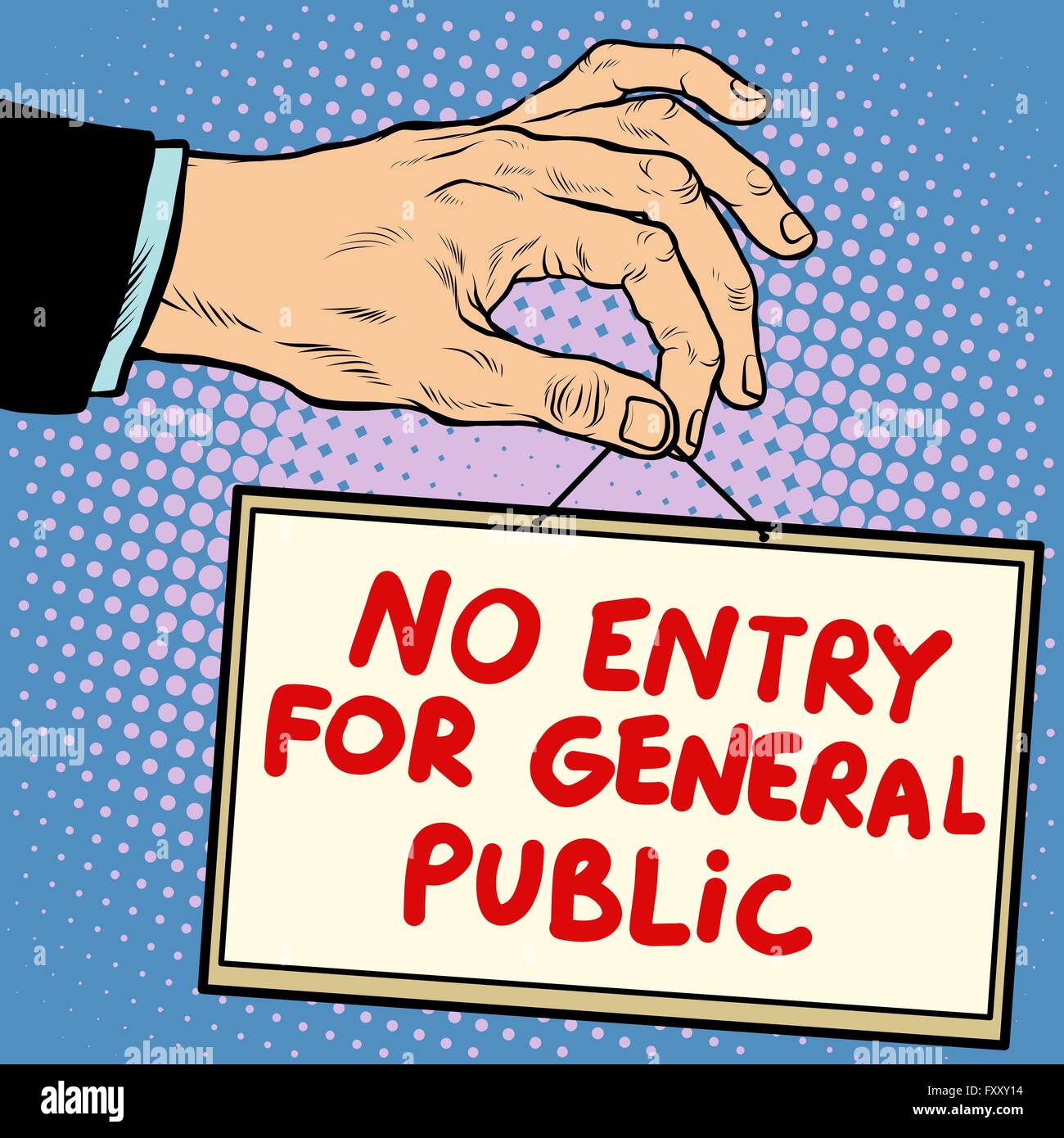 Hand sign no entry for general public Stock Vector Image & Art - Alamy