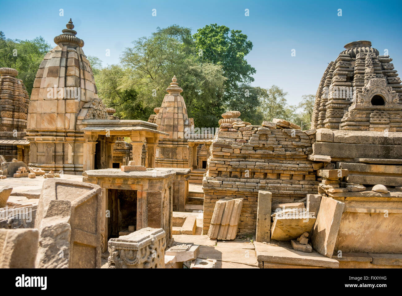 Bateshwar temple ruins Stock Photo - Alamy