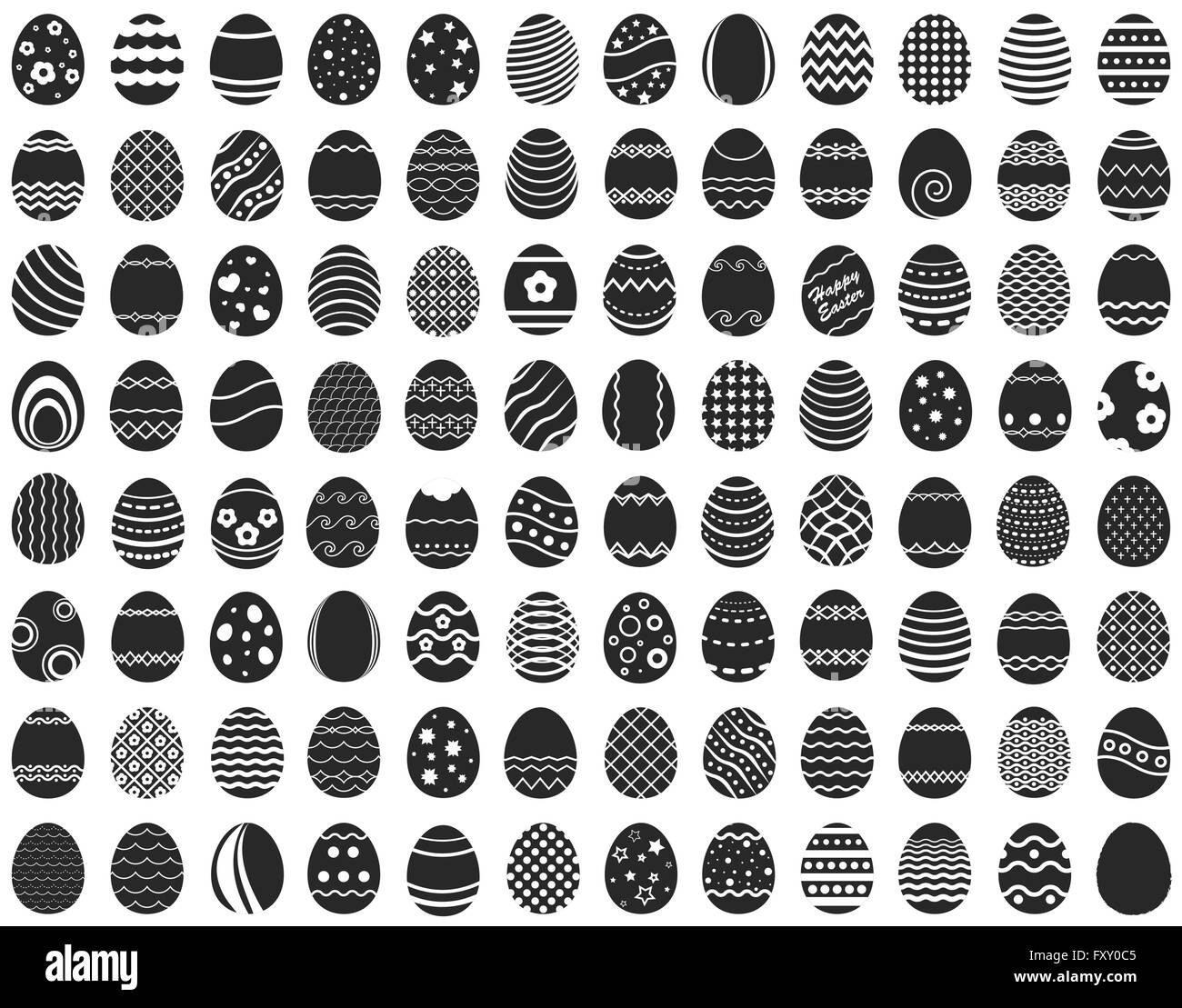 Egg vector image Black and White Stock Photos & Images - Alamy