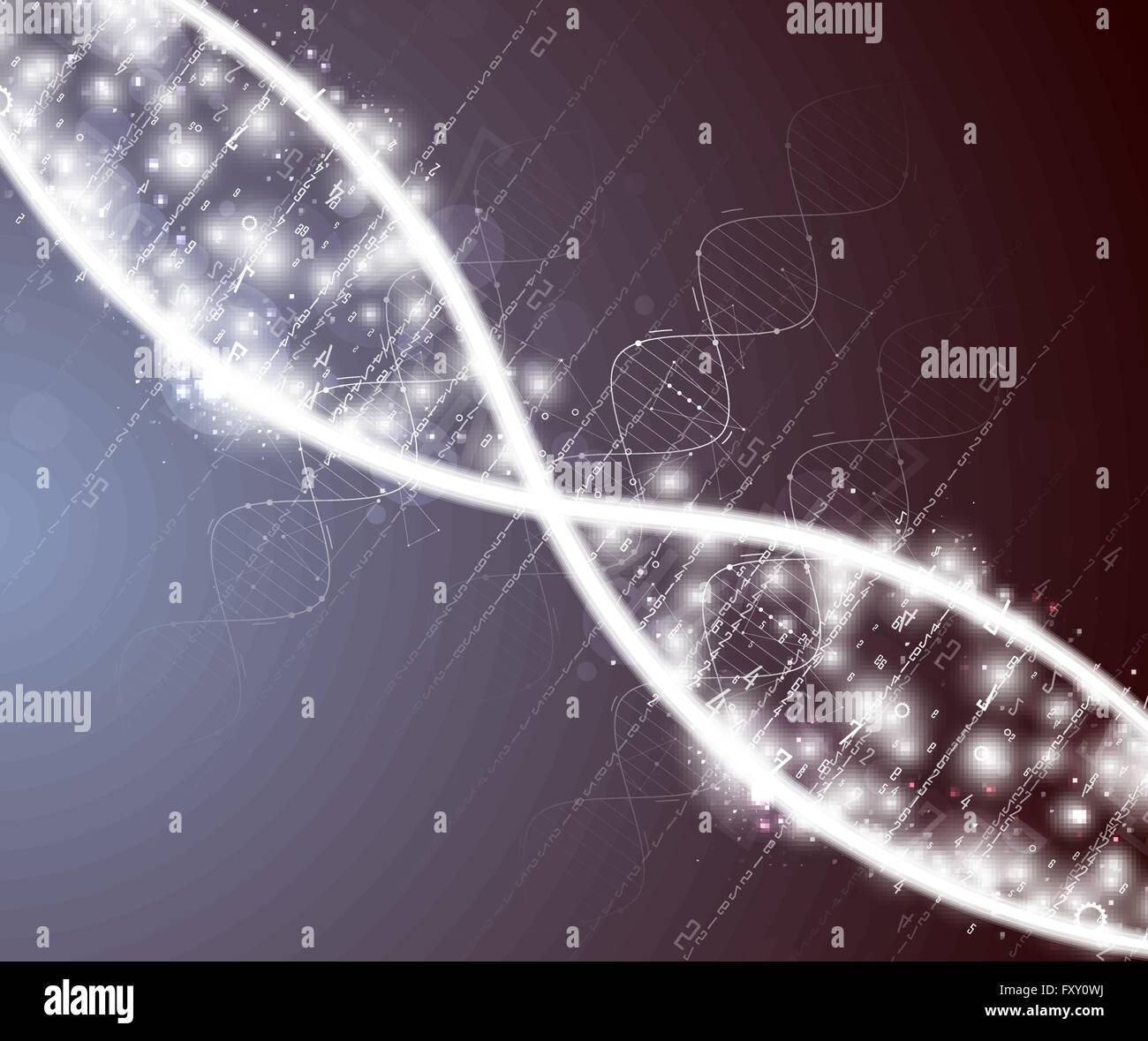 DNA Abstract icon and element collection. Futuristic technology ...