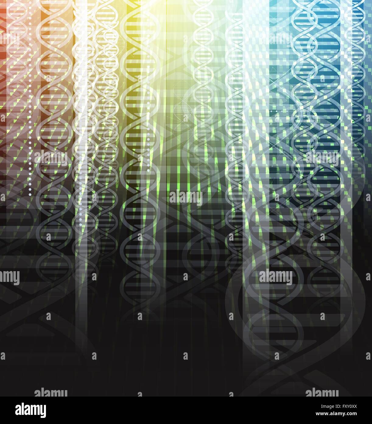 DNA Abstract icon and element collection. Futuristic technology ...