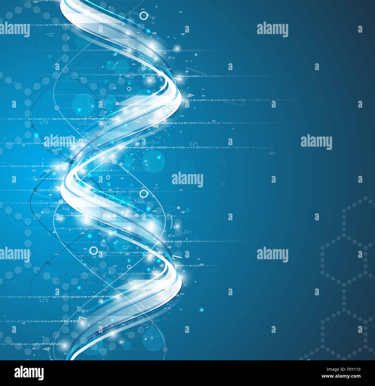 DNA Abstract icon and element collection. Futuristic technology ...