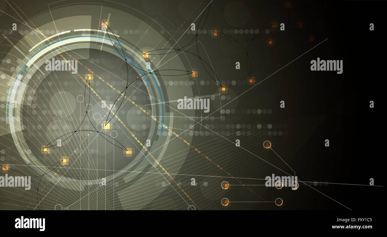 Abstract tech background. Futuristic interface. Vector illustration ...