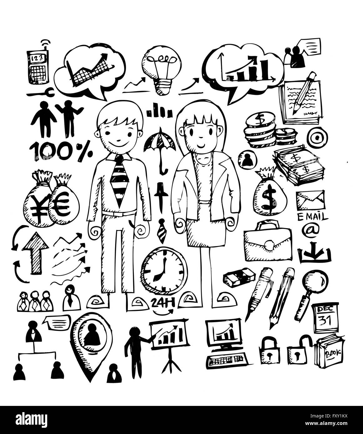 hand doodle Business doodles Stock Vector Image & Art - Alamy