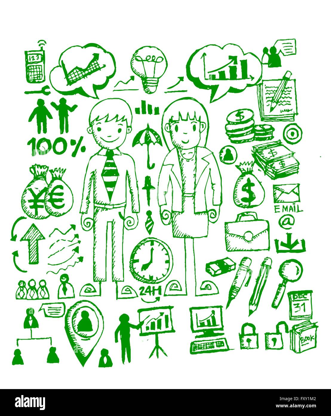 hand doodle Business doodles Stock Vector Image & Art - Alamy