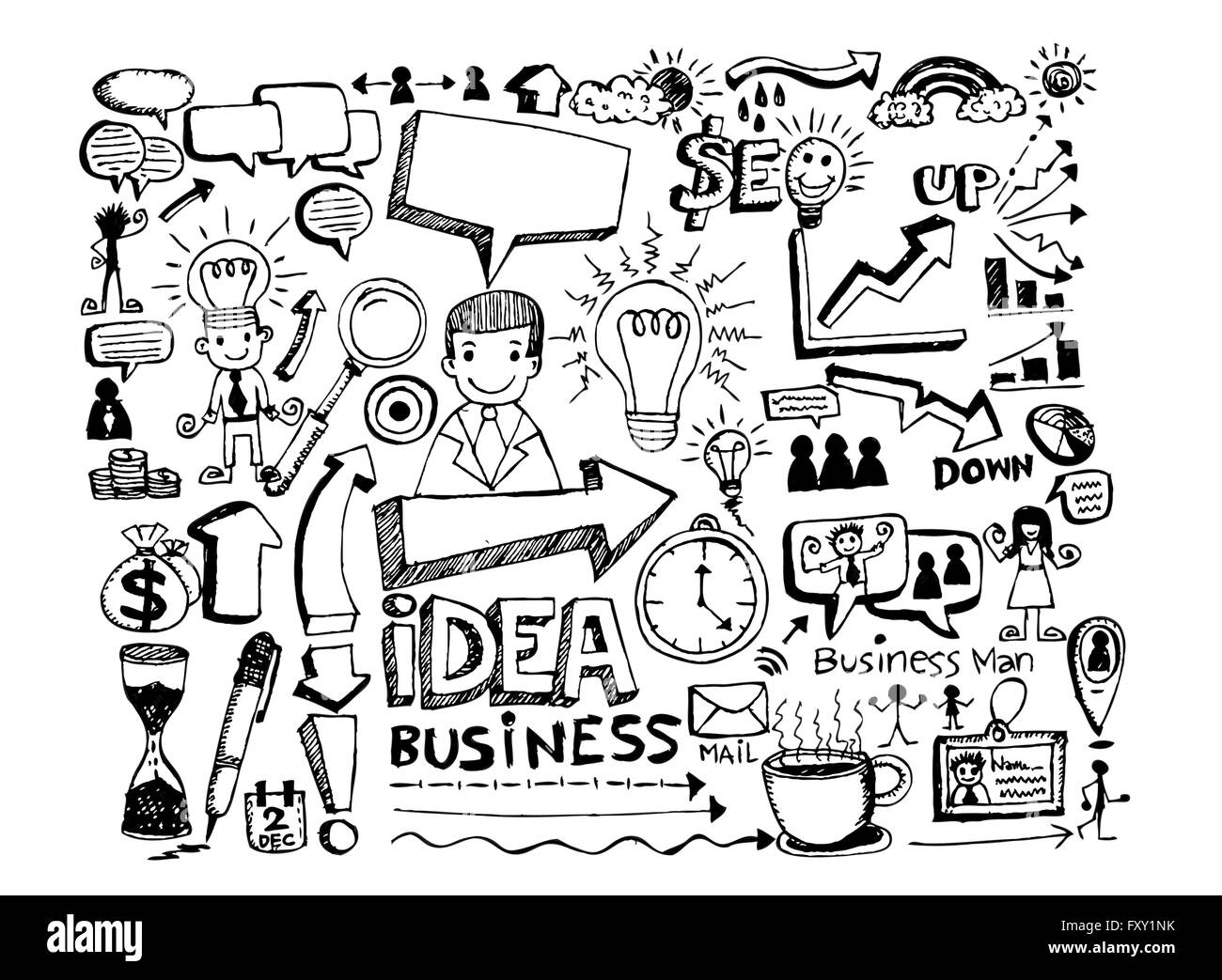 hand doodle Business doodles Stock Vector Image & Art - Alamy