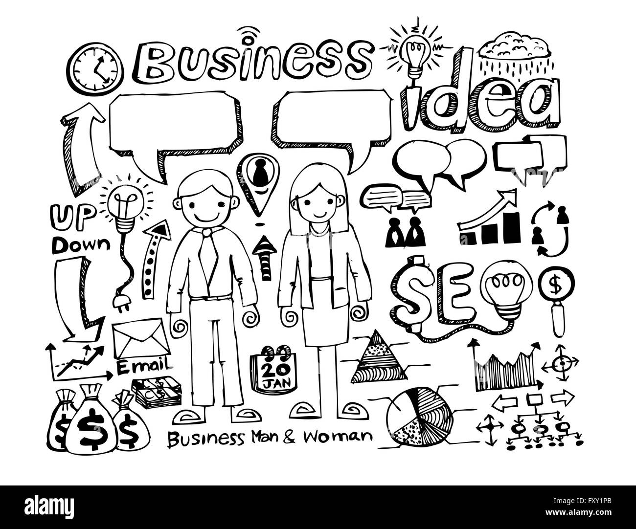 hand doodle Business doodles Stock Vector Image & Art - Alamy