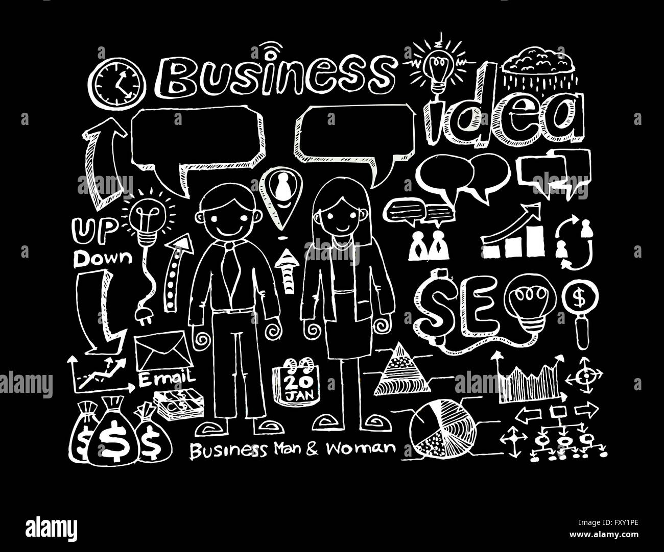 hand doodle Business doodles Stock Vector Image & Art - Alamy