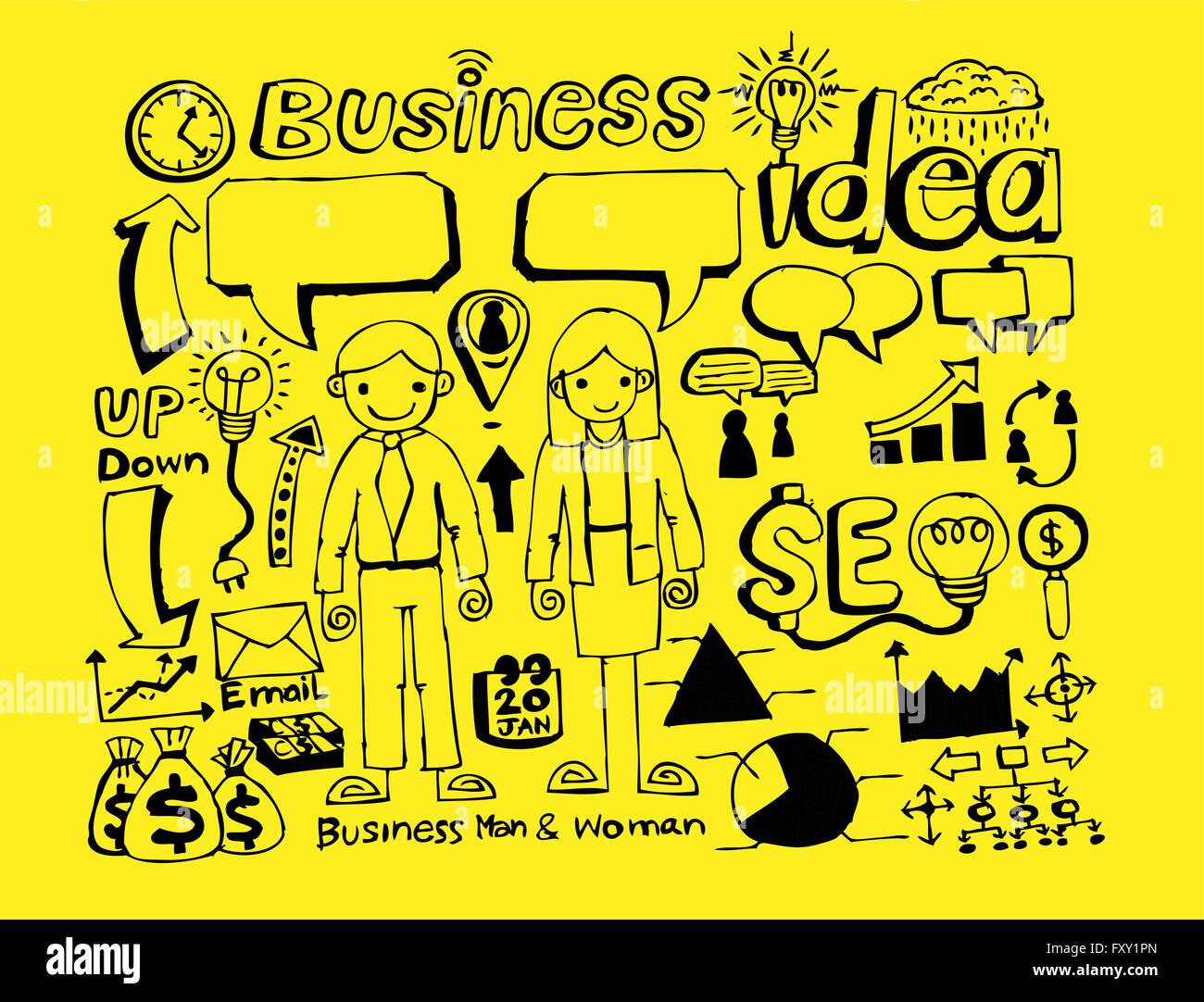 hand doodle Business doodles Stock Vector Image & Art - Alamy