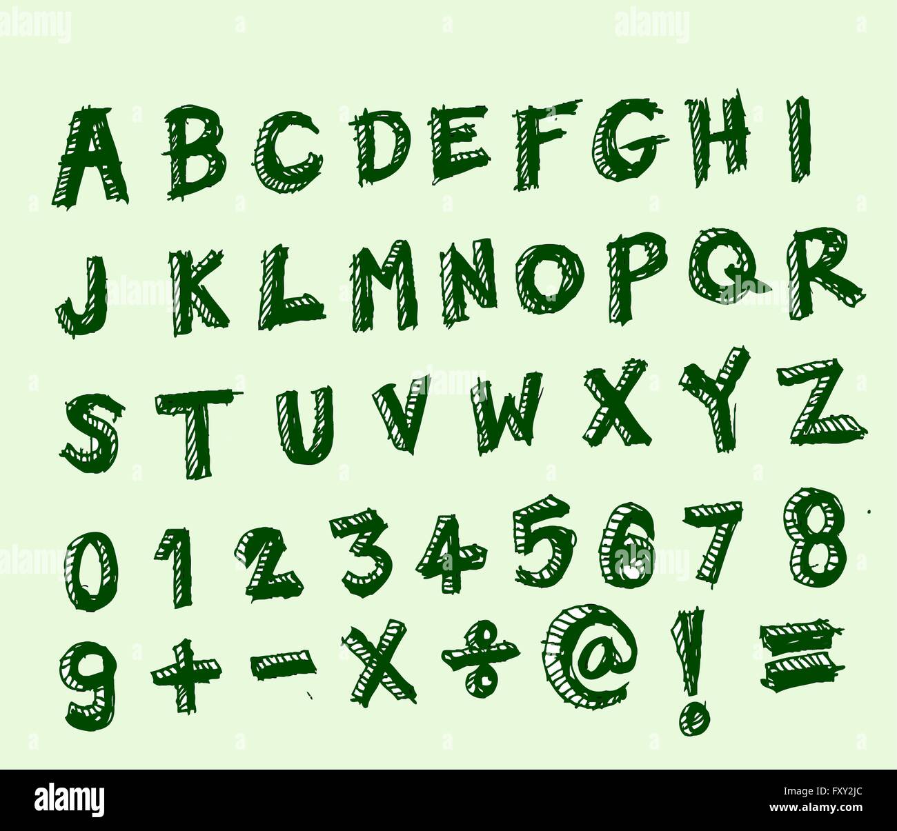 Font Sketch Hand drawing letters Stock Vector Image & Art - Alamy