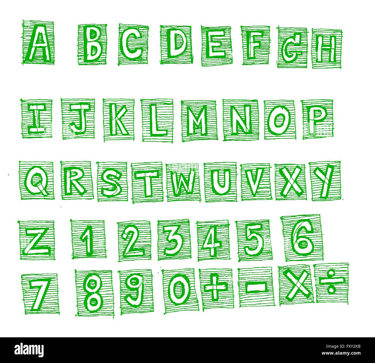 Font Sketch Hand drawing letters Stock Vector Image & Art - Alamy
