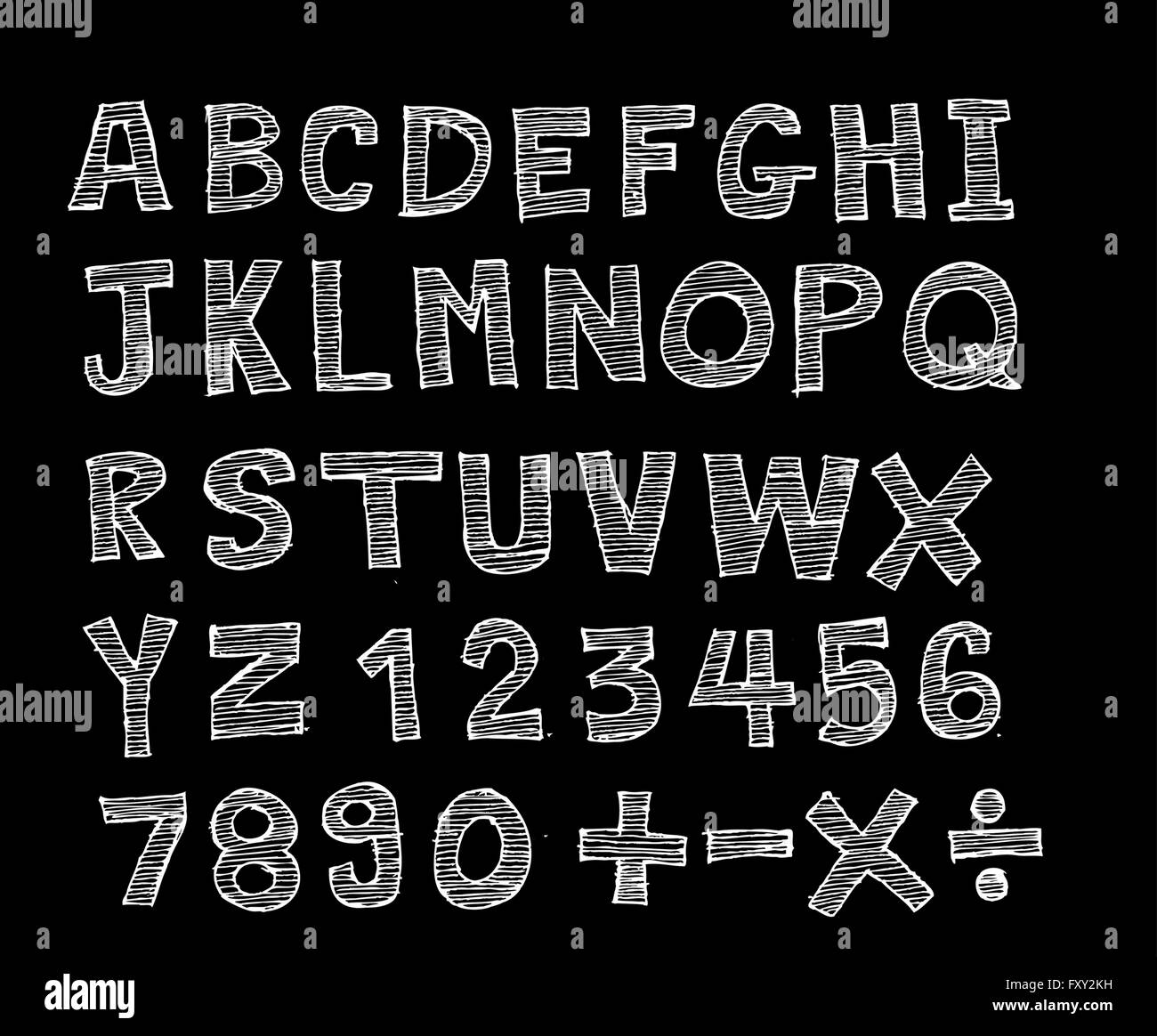 Font Sketch Hand drawing letters Stock Vector Image & Art - Alamy