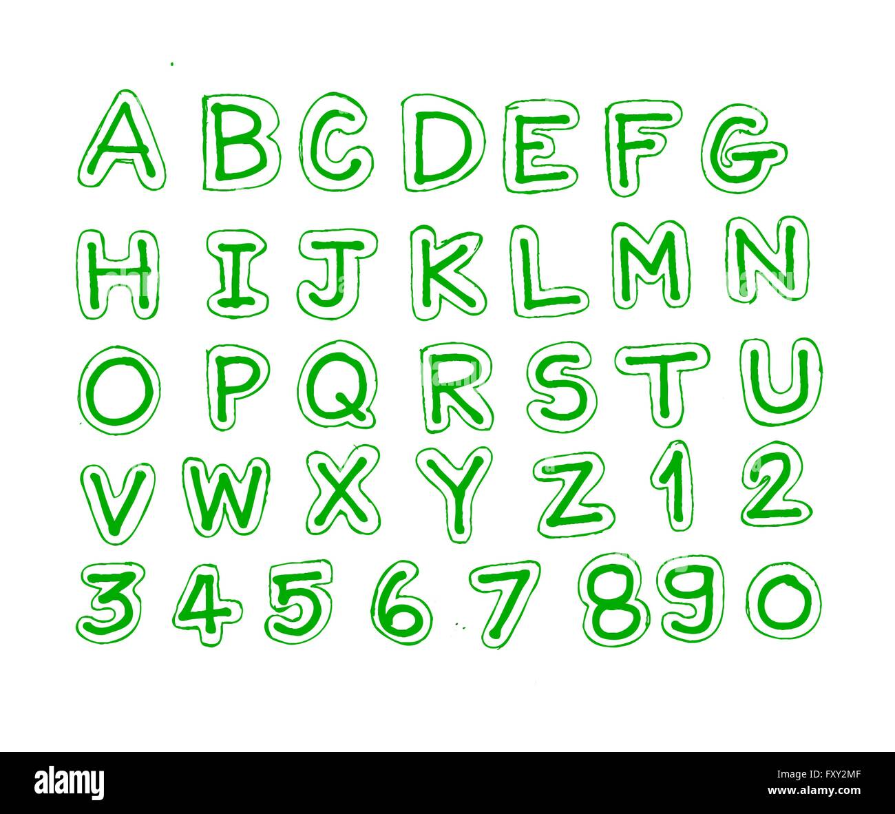 Font Sketch Hand drawing letters Stock Vector Image & Art - Alamy