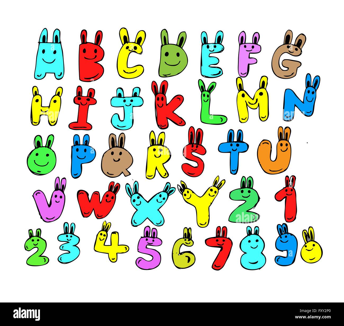 Font Sketch Hand drawing letters Stock Vector Image & Art - Alamy
