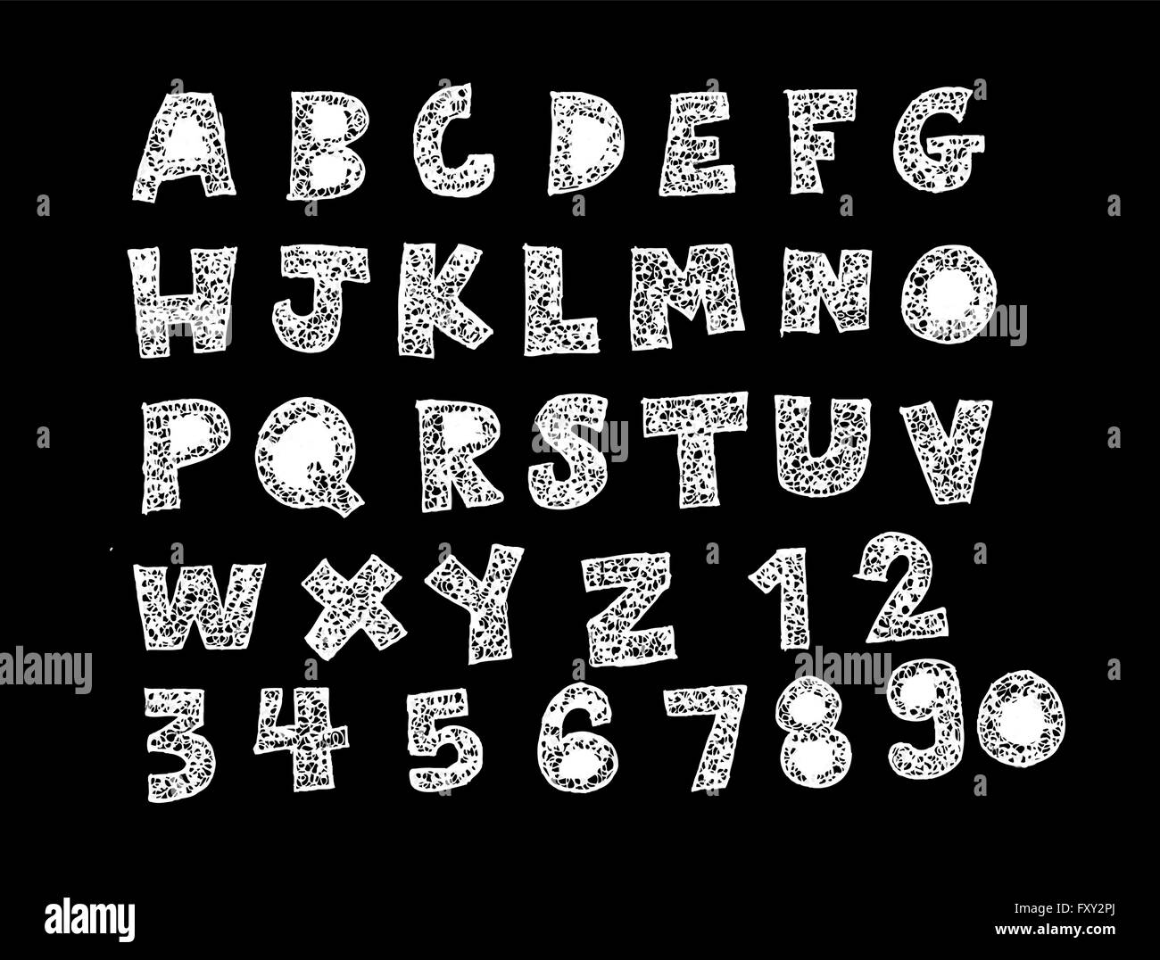 Font Sketch Hand drawing letters Stock Vector Image & Art - Alamy