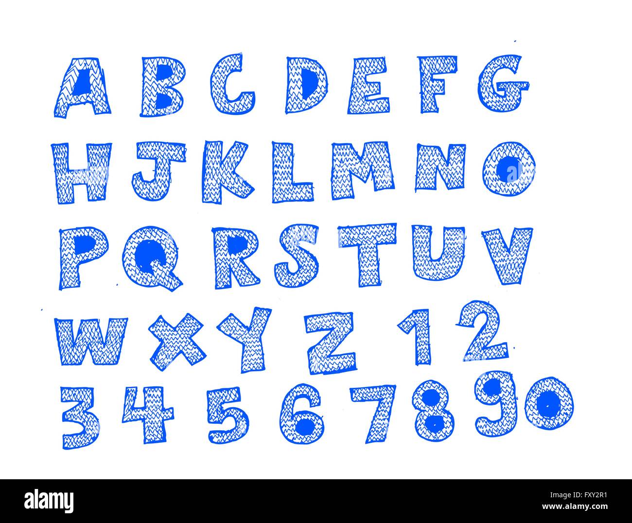 Font Sketch Hand drawing letters Stock Vector Image & Art - Alamy